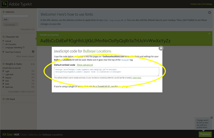 How To Use Custom Store Locator Fonts In Bullseye